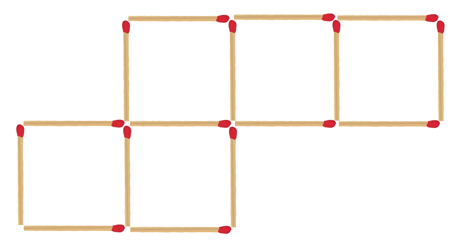 2 Matchsticks, 4 Squares - Puzzle Prime