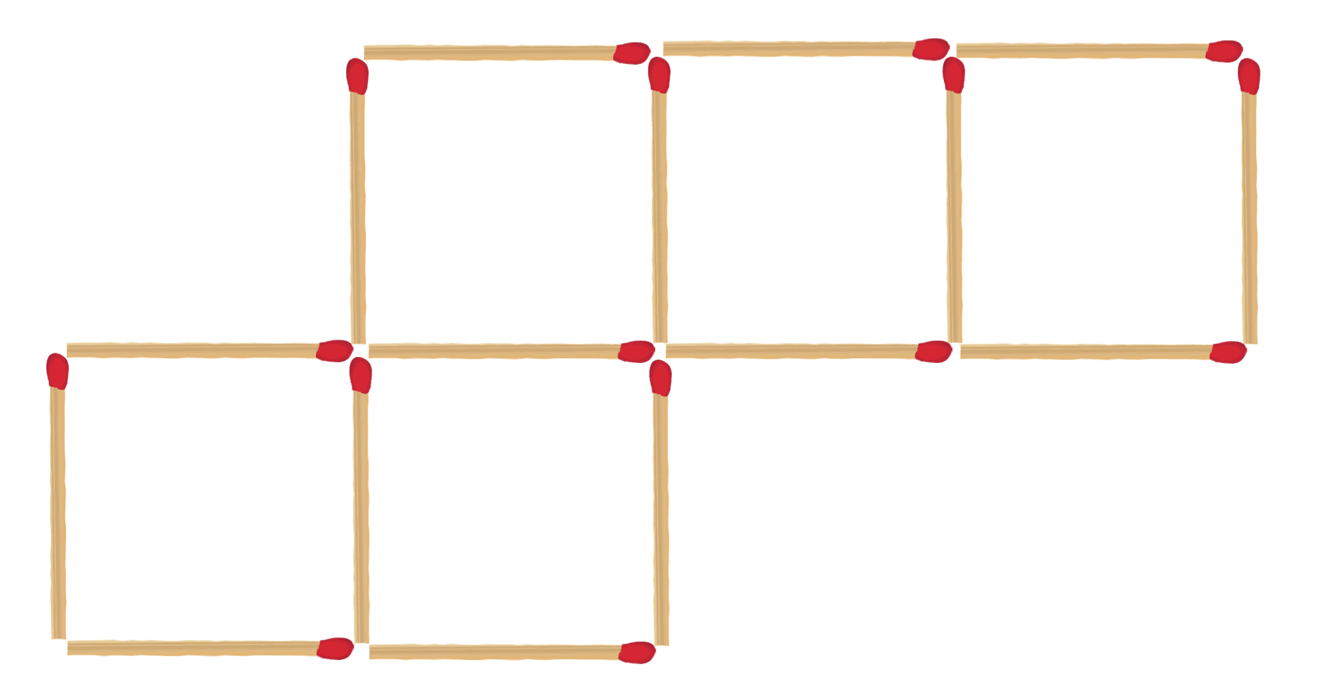 2 Matchsticks, 4 Squares - Puzzle Prime