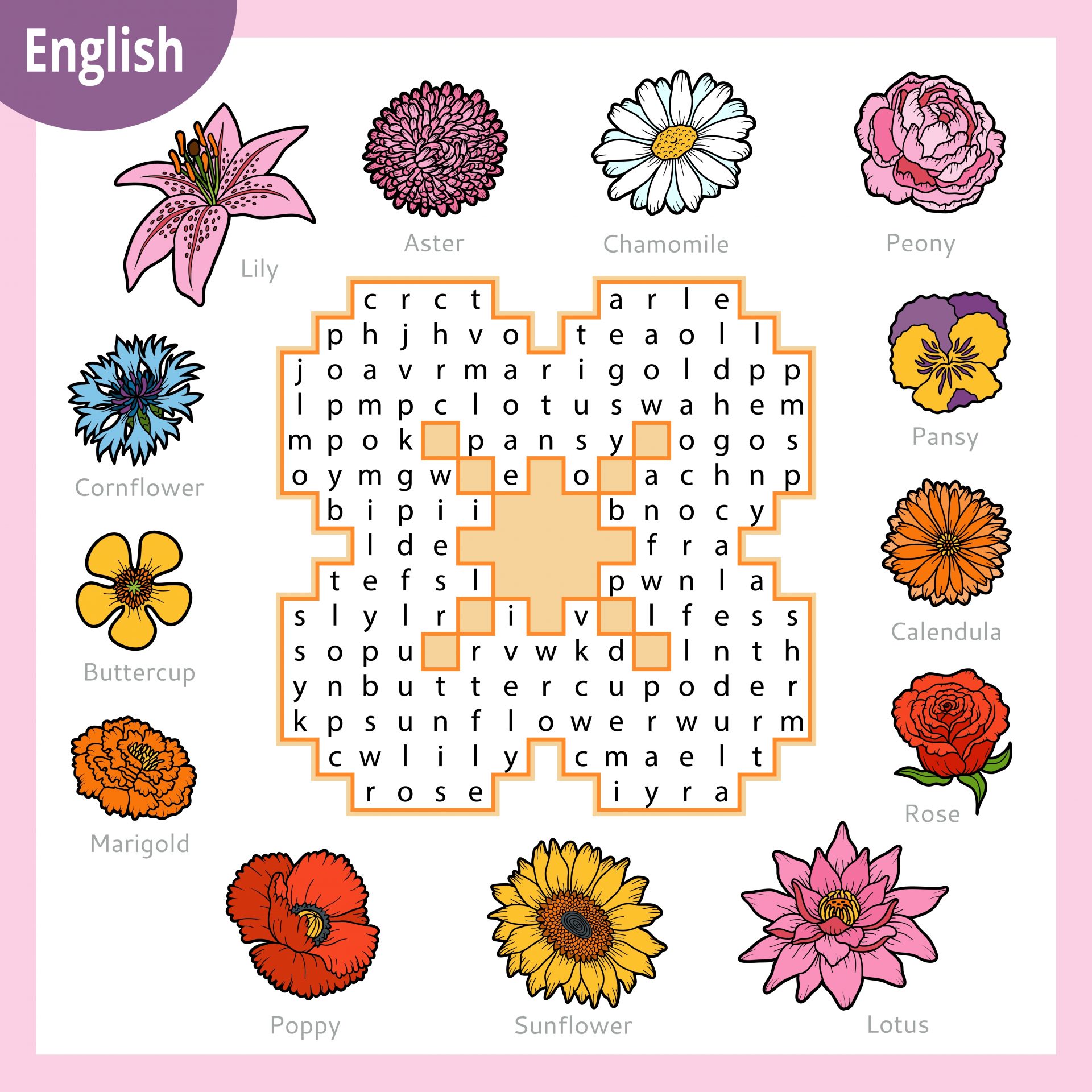 Hidden Words Plants - Puzzle Prime